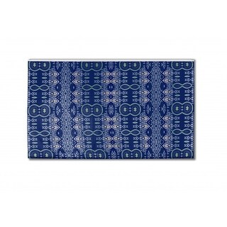 HomeRoots 5' X 7' Navy Blue Oriental Area Rug - 5' Octagon - Bed Bath ...