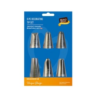 Baker's Secret icing nozzle 6PCS SET assorted packing - Bed Bath ...