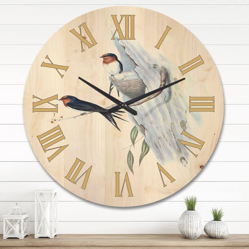 Designart 'Vintage Australian Bird Illustrations II' Traditional Wood ...