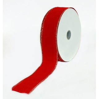 Red Velvet Wired Ribbon 50 YD - Bed Bath & Beyond - 40764028