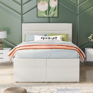 Upholstered Platform Bed with Storage Underneath - Bed Bath & Beyond ...