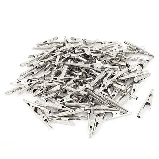 100 Pcs Non-Insulated Electric Test Alligator Clips Crocodile Clamps ...