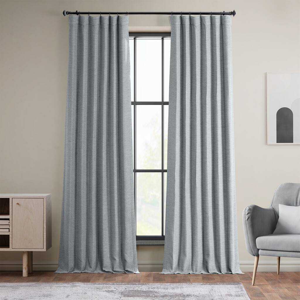 Exclusive Fabrics Oat Cream Bellino Textured Faux Linen Room Darkening ...
