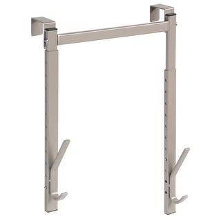 Adjustable Height Over The Door Hooks, Satin Nickel - Silver - Bed Bath ...