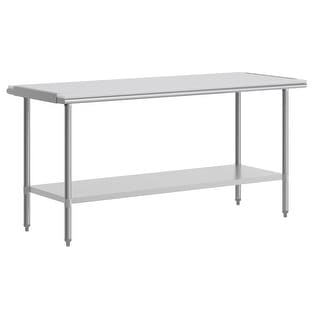 Commercial Stainless Steel Work Table with Poly Cutting Board ...