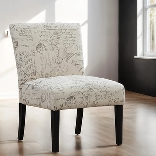 Fabric Armless Accent Chair with Wood Frame and Legs - Bed Bath ...