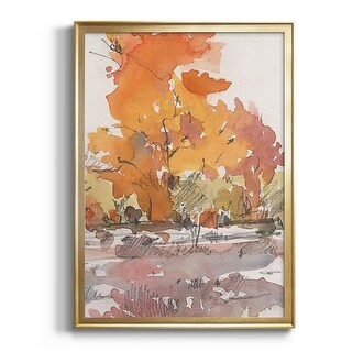 Watercolor Treeline Sketch II Premium Framed Print - Ready to Hang ...