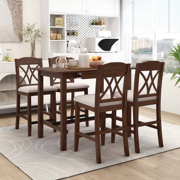 dining room set with stools