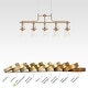 Haye Modern Gold Brass 5-Light Chandelier Seeded Glass Kitchen Island ...