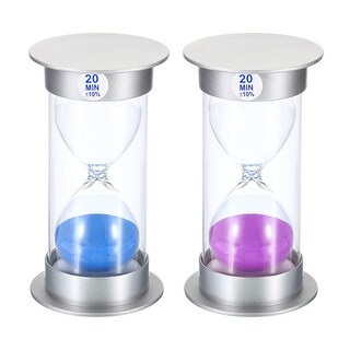 20 Minute Sand Timer, Sandy Clock Count Down Sand Glass, Blue, Purple ...