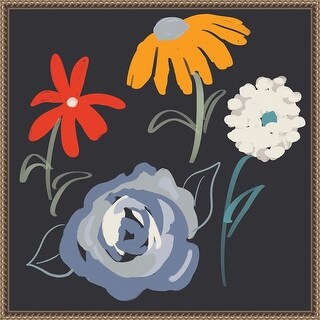 Flowers at Night by Robin Maria Framed Canvas Wall Art Print - Bed Bath ...