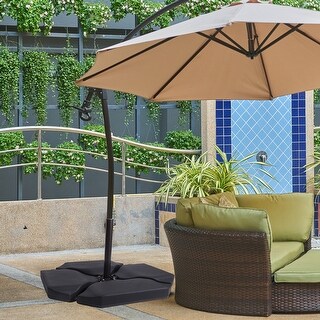 4 Pcs Offset Weighted Cantilever Hanging Patio Heavy Duty Umbrella ...