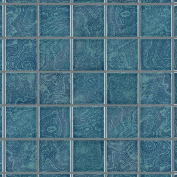 teal tile floor