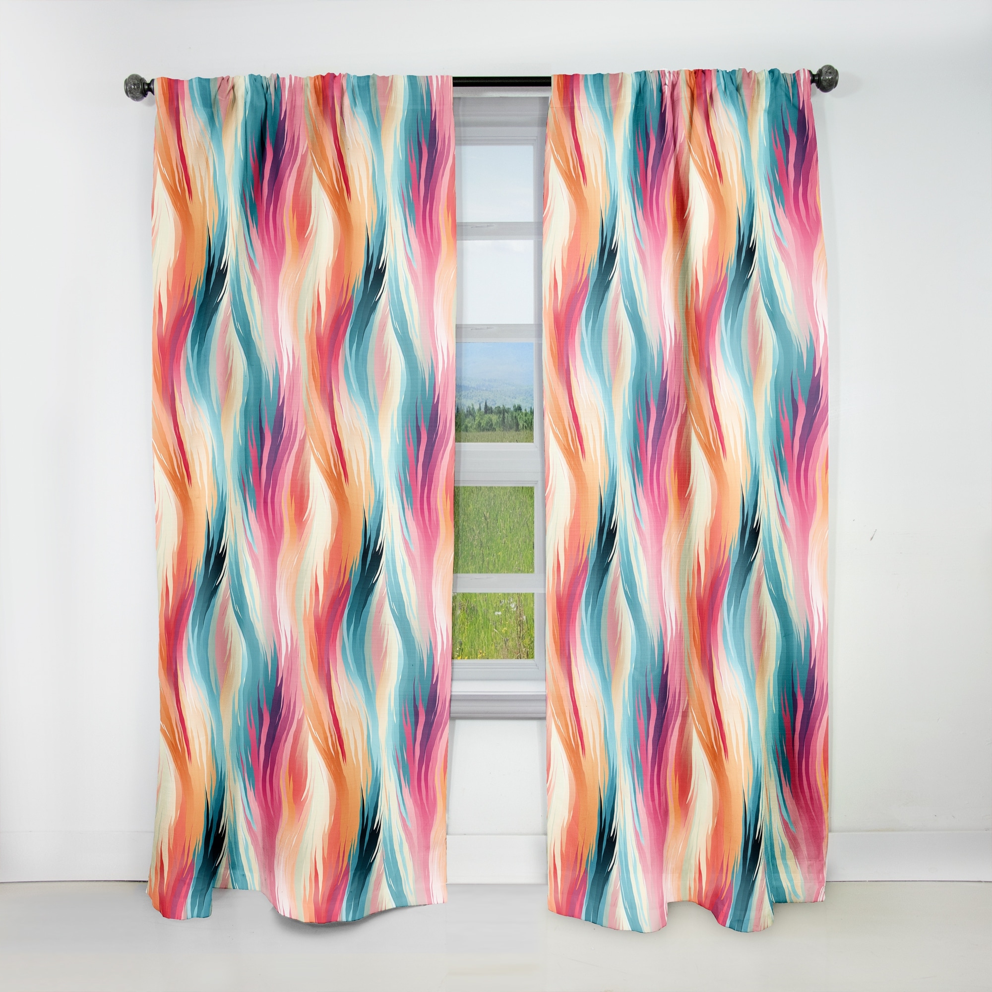 turquoise and pink pattern