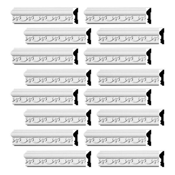 Renovator's Supply Crown Molding White Urethane Kenton Ornate Design 16 ...