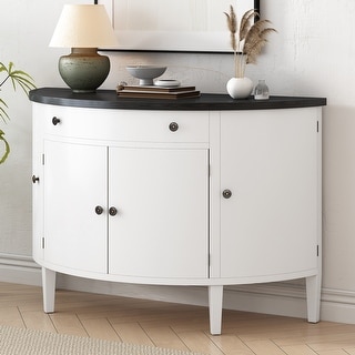 Modern Curved Design Storage Cabinet in Fraxinus Mandschuric Solid Wood ...