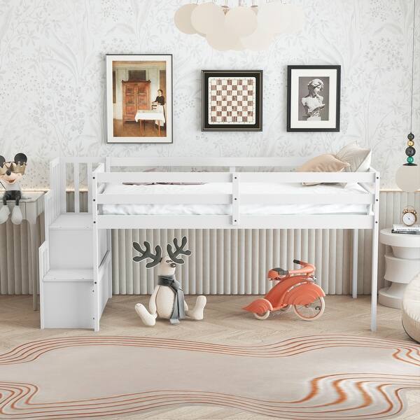 Loft bed with stairs - Bed Bath & Beyond - 36407025