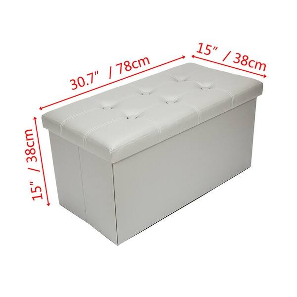 Practical PVC Leather Rectangle Shape with Leather Button Footstool ...