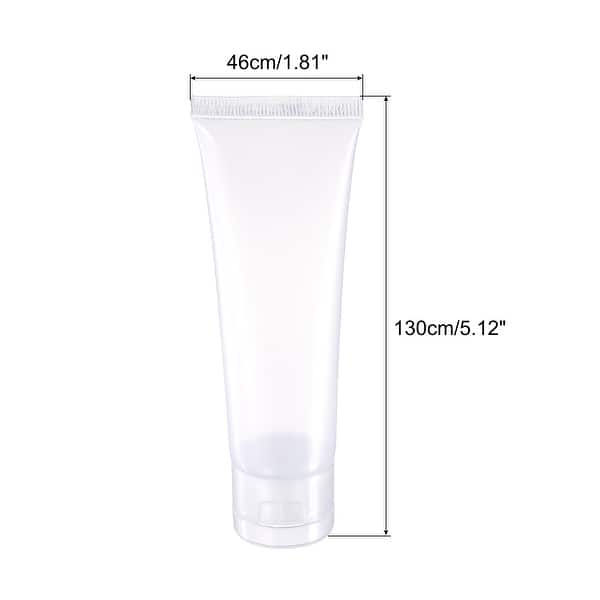 50ml Squeeze Tube, Empty Cosmetic Tubes Plastic with Flip Lid Clear ...