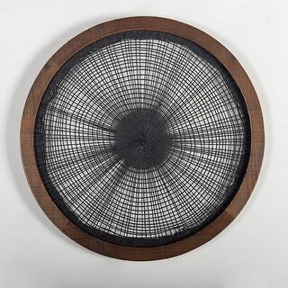 Round Wood Frame With Patterned String Design Wall Decor - Bed Bath ...