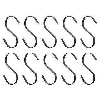 12Pcs 4.1 Inch Flat S Hooks Hanging Hook for Home Kitchen Storage, 7mm ...