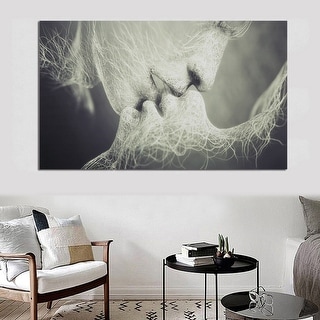 Modern Love Kiss Abstract Art On Canvas Painting Wall Art Picture Home ...