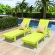 Shoreside Modern Poly Eco-Friendly All Weather Reclining Chaise Lounge ...