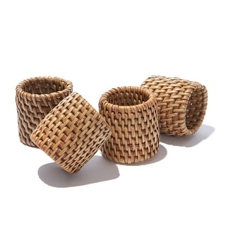Caravan Everyday Natural Napkin Rings - Set of 4 - Bed Bath & Beyond ...