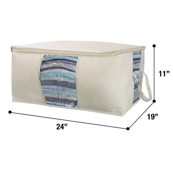 Foldable Storage Bag Organizers, Large Clear Window & Carry Handles (2 ...