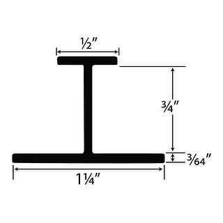 Outwater Plastic H Channel Fits Material 3/4 Inch Thick White Styrene ...