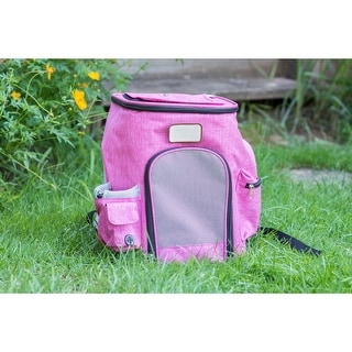 Pets Backpack Pet Carrier In PInk and Gray Combo - 17"(L) x 11"(W) x 11 ...