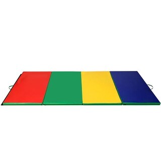4'x10'x2'' Gymnastics Mat Folding Anti-Tear Gymnastics Panel Mats - On ...