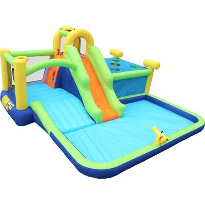 7-in-1 Inflatable Water Park: Slide, Bouncing House, Whack-a-Mole ...