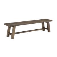 Tarn 72 Inch Dining Bench, Angled Legs, Grain Design, Rustic Gray Pine ...