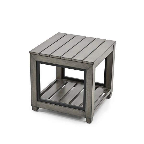 Outdoor Distressed Aluminum Patio Side Table - Bed Bath & Beyond - 39994934