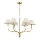 Rennnsan 6-Light Mid-Century Modern Brass Chandelier for Living Room ...