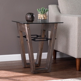 SEI Furniture Garanger Reclaimed Wood Side Table - Bed Bath & Beyond ...