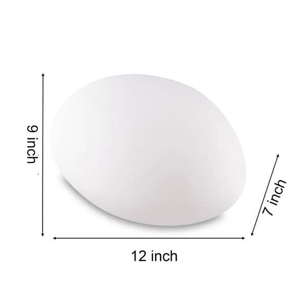 Pebble Solar LED Glow Pathway Garden Light with Remote - 12" - Bed Bath ...