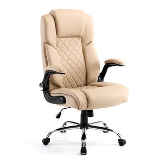 GENESIS Office Chair Rolling Desk Chair w/ Adjustable Armrest, Khaki ...