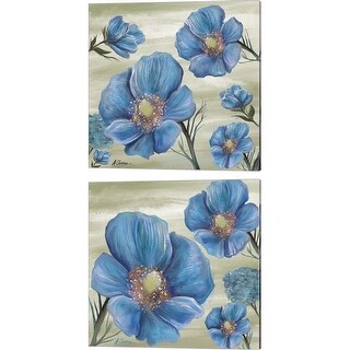 Anthony Christou 'Blue Poppies' Canvas Art (Set of 2) - Bed Bath ...