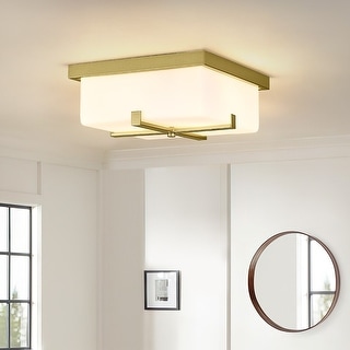 Flush Mount Ceiling Light, Frosted Glass Ceiling Mount for Bedroom ...