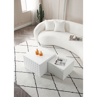 Square Nesting Table Set Of 2, No Assembly Required - Bed Bath & Beyond ...