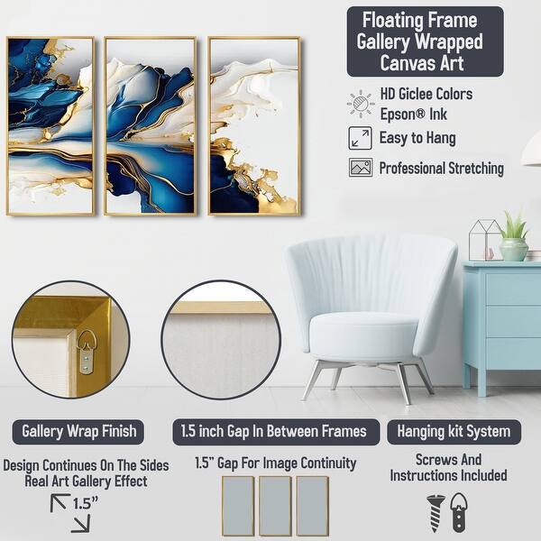 silver and gold wall frames