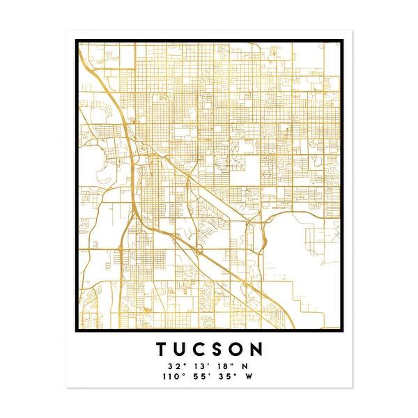 Tucson Arizona Tucson Street Map Maps Minimal Urban Art Print/Poster ...