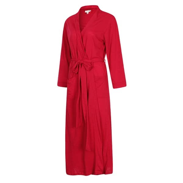 satin robe red