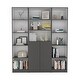 3 Piece Bookcase set, 60" Wide with 13 Shelves and Two-Door Cabinet ...