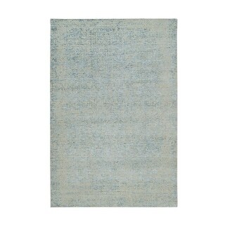 Shahbanu Rugs Gray with Touches of Blue Modern Jacquard Hand Loomed ...
