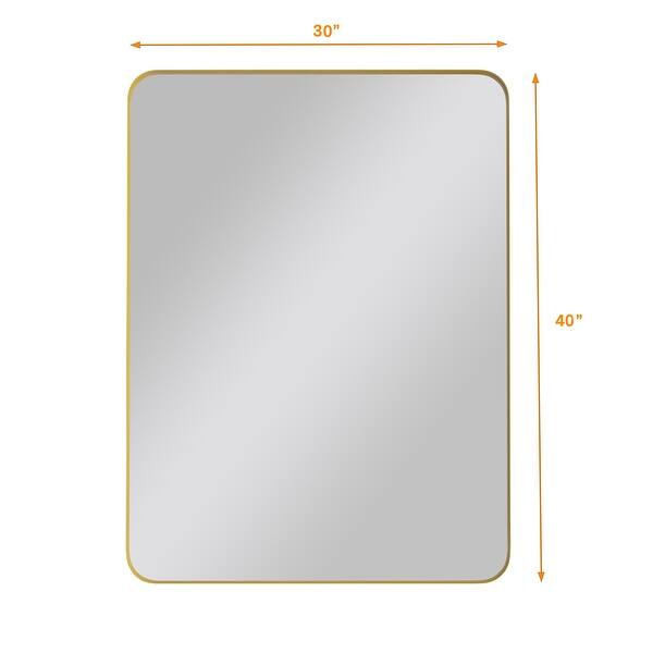 Chichoice Modern Wall Mounted Rectangular Mirror - Metal Frame Bathroom ...