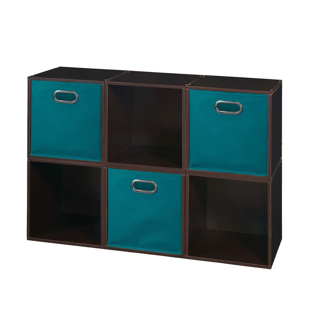 Noble Connect Storage Set - 6 Cubes and 3 Bins- Truffle/Teal ...