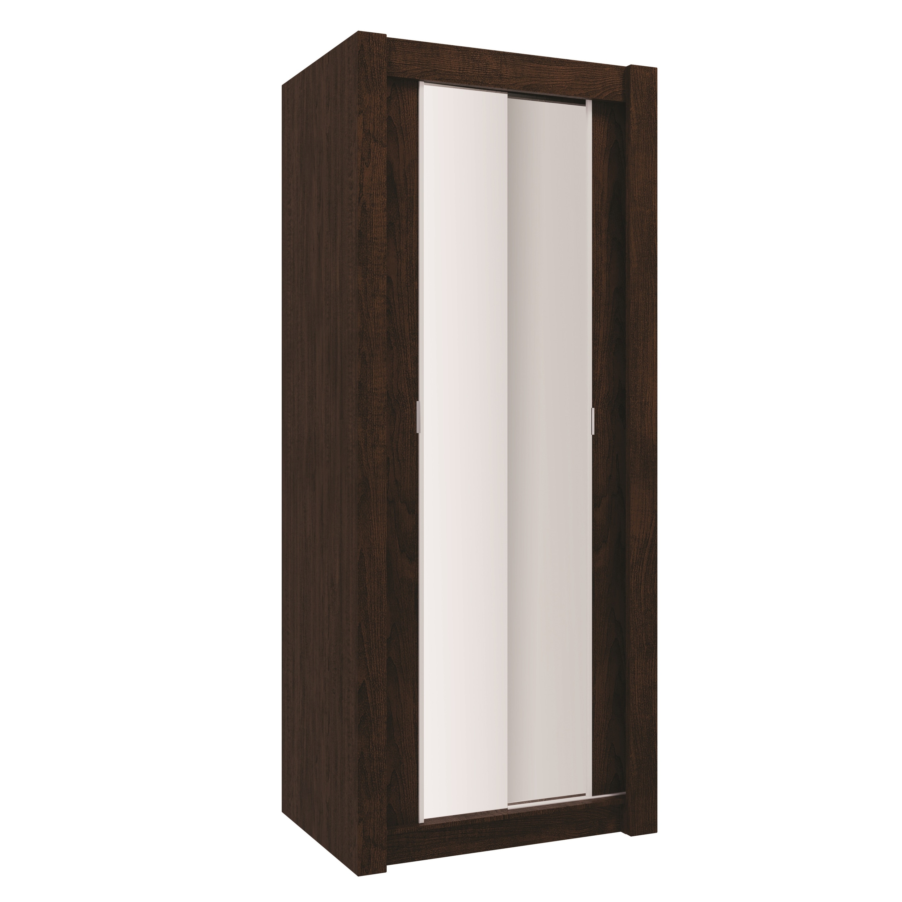 Coronado Modern Wooden Wardrobe Armoire with Mirror 36 Inch Wide